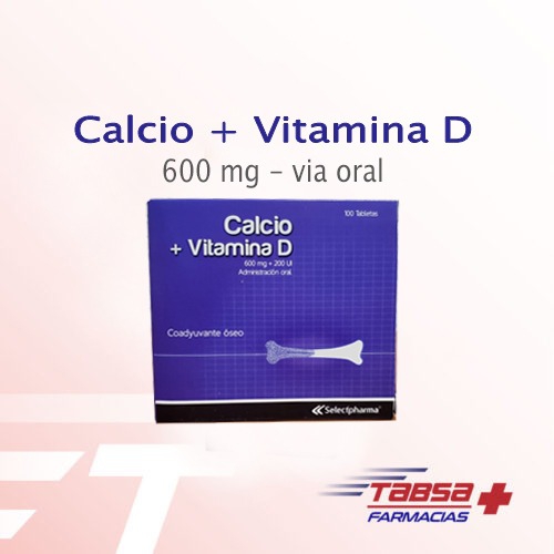 Tabsa Express: MEDICAMENTOS: CALCIO + VITAMINA D CAJA 100 TABLETAS