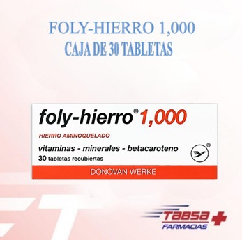 Tabsa Express: MEDICAMENTOS: FOLY HIERRO 30 TABLETAS