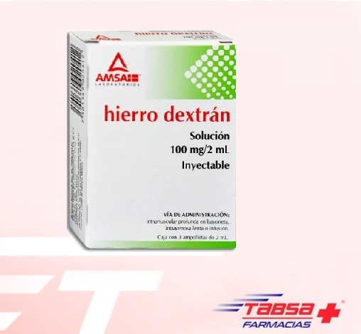 Tabsa Express: MEDICAMENTOS: HIERRO DEXTRÁN 100mg / 2 mL INYEC.CAJA 3 ...