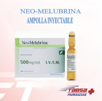 Tabsa Express: MEDICAMENTOS: NEO-MELUBRINA 500MG SOLUCION INYECTABLE ...